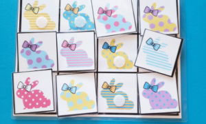 Cute Easter Bunny Matching Activity Printable for Kids - SuperMomInfinity