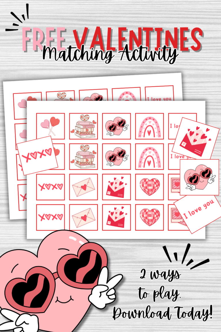 Free Valentine's Day Activity: Engaging Matching Game for Kids ...