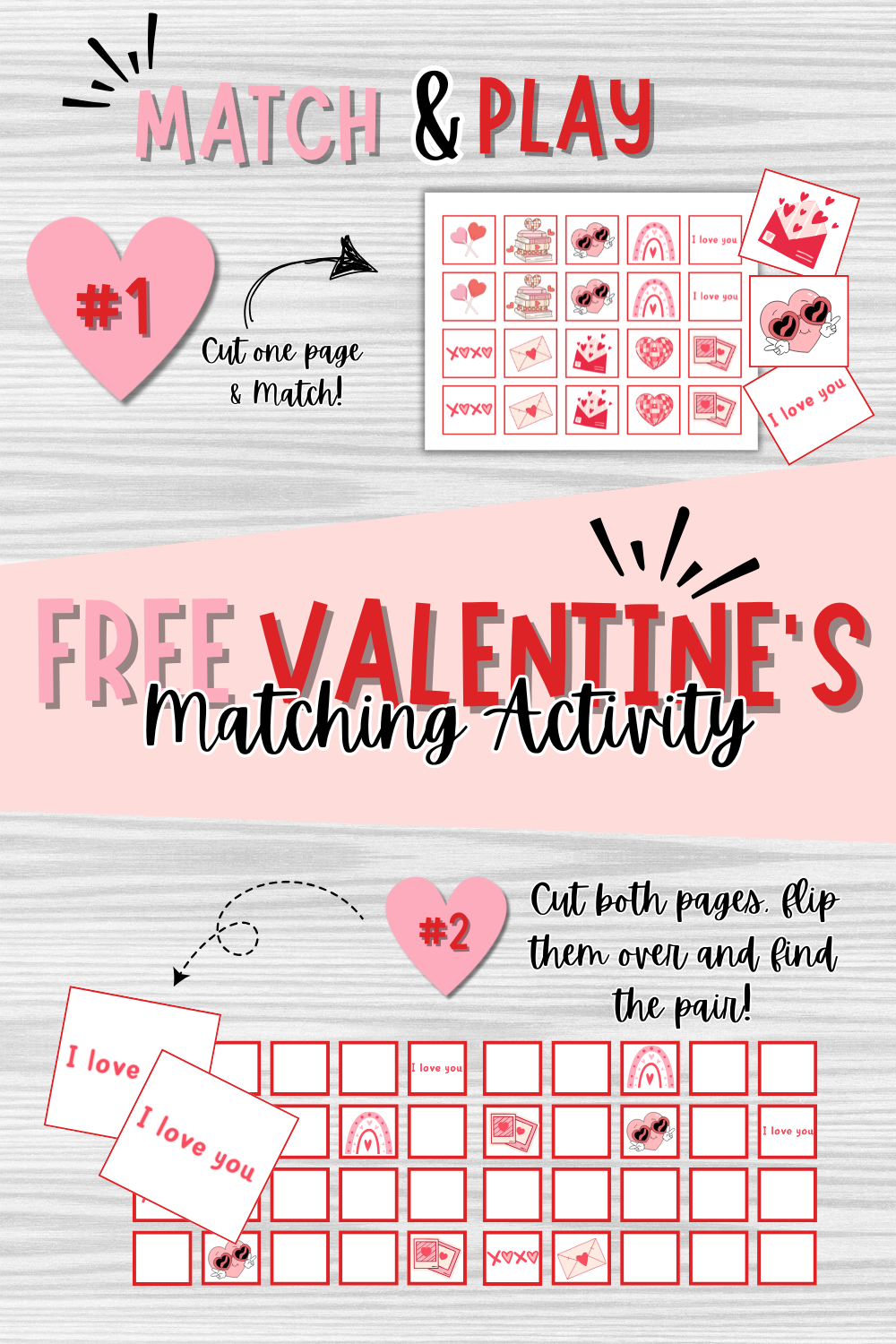 Free Valentine's Day Activity: Engaging Matching Game for Kids ...